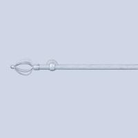 China White Sliver 19mm Iron Curtain Rod Set Windows Steel Curtain Pole for sale