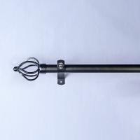 China Customized Lengths Black Curtain Rods For Warm Home Window Decoration for sale