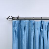 China Customized Lengths Black Curtain Rods For Warm Home Window Decoration for sale