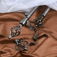 China Customized Lengths Black Curtain Rods For Warm Home Window Decoration for sale