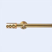 China Rose Gold Color Metal Curtain Poles Set Aluminum 0.7mm Thickness for sale