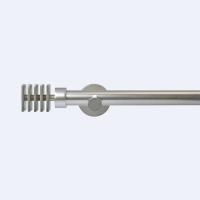 China Multilayer Head Pipe Curtain Rods 25MM Diameter Metal Material Beige Sweeping Color for sale