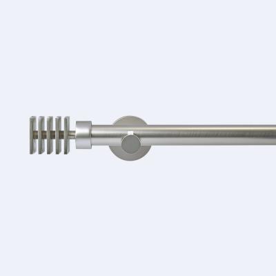 China Multilayer Head Pipe Curtain Rods 25MM Diameter Metal Material Beige Sweeping Color for sale