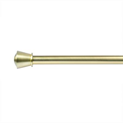 China Light Gold Color Metal Curtain Poles Set Aluminum 0.5mm Thickness For Home Decoration for sale
