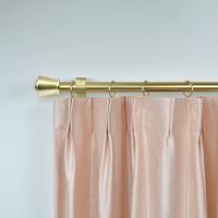 China Light Gold Color Metal Curtain Poles Set Aluminum 0.5mm Thickness For Home Decoration for sale