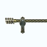 China multicolor Iron Pipe Curtain Rods Modern Finial Style three-dimensional shape for sale