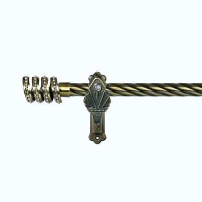 China multicolor Iron Pipe Curtain Rods Modern Finial Style three-dimensional shape for sale
