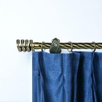 China multicolor Iron Pipe Curtain Rods Modern Finial Style three-dimensional shape for sale