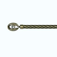 China multicolor Iron Pipe Curtain Rods Modern Finial Style with diamonds for sale