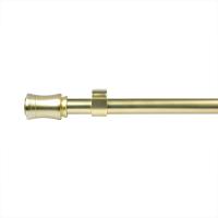China Light Gold 25mm Iron Curtain Rod Set Windows Metal Curtain Pole for sale