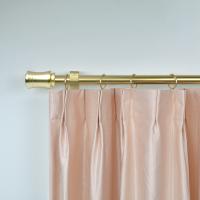 China Light Gold 25mm Iron Curtain Rod Set Windows Metal Curtain Pole for sale