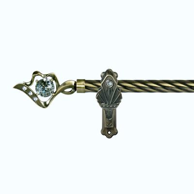 China AB color Iron Pipe Curtain Rods  Muslim Finial Style with diamonds for sale