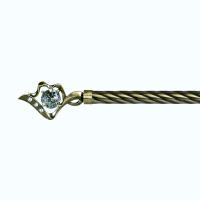China AB color Iron Pipe Curtain Rods  Muslim Finial Style with diamonds for sale