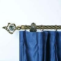 China AB color Iron Pipe Curtain Rods  Muslim Finial Style with diamonds for sale