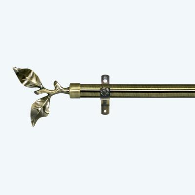 China branch leaves curtain finial Customized curtain rod accessories single bracket for sale
