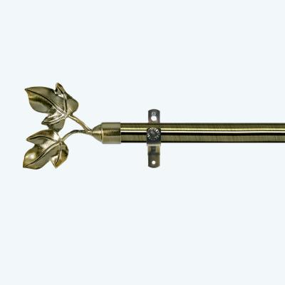 China maple leaf curtain head curtain finials Customized curtain rod set single bracket for sale
