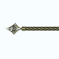 China Muslim Finial Style with diamonds Iron Pipe 22 / 28 MM  Curtain Rods AB color for sale
