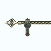 China Muslim Finial Style with diamonds Iron Pipe 22 / 28 MM  Curtain Rods AB color for sale