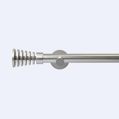 China Package Carton Modern style Aluminum Curtain Pipe With Multi head  Shape Finials Customizable Curtain rod Finials for sale