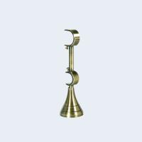 China Anti-Brass 25MM Peacock Flower Finial 2-Meter Iron Twisted Curtain rod With double bracket for sale
