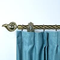 China The Snail Shape Wavy Pipe Curtain Rods Single Bracket 25MM Diameter 0.6mm Thickness curtain rod set for sale