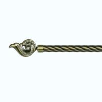 China The Snail Shape Wavy Pipe Curtain Rods Single Bracket 25MM Diameter 0.6mm Thickness curtain rod set for sale