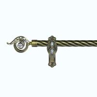 China The Torch Shape Finial Custom Curtain Rod Accessories Thickness 0.5mm Single Bracket 28mm Diameter for sale