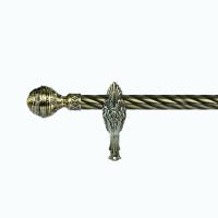 China home decoration 28mm curtain pole brass pineapple design curtain finial for sale