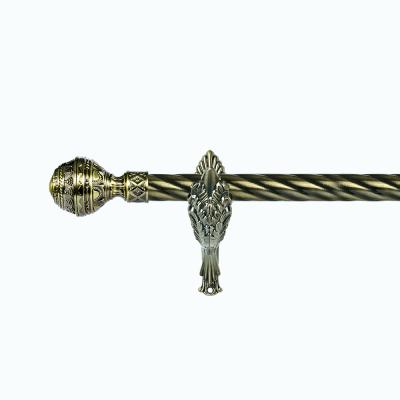 China home decoration 28mm curtain pole brass pineapple design curtain finial for sale