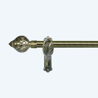 China 28mm curtain pole brass 6m long antique brass double curtain pole for sale