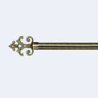 China Anti-Brass Iron Curtain Rod 2m/2.5m With Accessories Pattern Curtain Finials For Window Decoration for sale