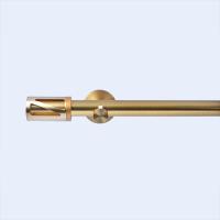 China Diameter 22 mm Metal Curtain Pipe Accessories Gold Shower  Curtain Rod Set For Living Room for sale