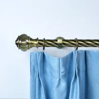 China Muslim Classic Style Twisted Curtain Rod Set Accessories Antique Bronze Plastic Curtain Trim Head for sale