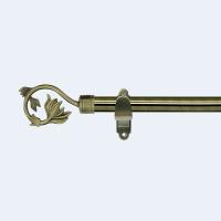 China Curtain factory 28mm Anti-Brass Aluminum PND tail-on hook Twisted Pipe Curtain Rod Set With Accessories for sale