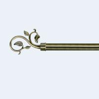 China Fer De Rideau  22mm Aluminum Four Leaf Curved Finial  6-Meter Twisted Curtain Rod With Accessories for sale