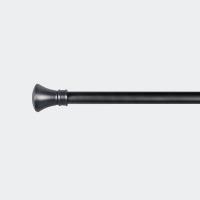 China Flexible Length Curtain Rod And Accessories Black Color Pipe Set Hardware Decoration for sale