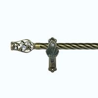 China Hot Selling Window Curtain Pole Metal Fashion Home Hardware Adjustable Curtain Rod Set For Decoration for sale