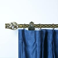 China Hot Selling Window Curtain Pole Metal Fashion Home Hardware Adjustable Curtain Rod Set For Decoration for sale