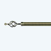 China KYOK Electroplated Classical Style Expandable Twisted Curtain Finial Curtain Rod Set for sale