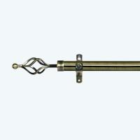 China KYOK Electroplated Classical Style Expandable Twisted Curtain Finial Curtain Rod Set for sale