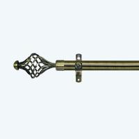 China Luxury Extendable Bedroom Aluminium Double Curtain Rod Set With Iron Finial for sale