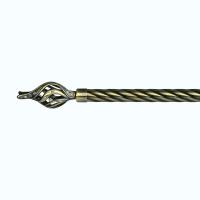 China Extendable Single Double Curtain Rods Sets 28MM Customized Color for sale