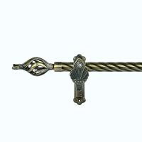 China Extendable Single Double Curtain Rods Sets 28MM Customized Color for sale