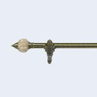 China Flexible Length Pipe Curtain Rods End Finial Hardware Metal Curtain Pole Head for sale