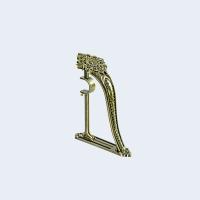 China Flexible Length Pipe Curtain Rods End Finial Hardware Metal Curtain Pole Head for sale