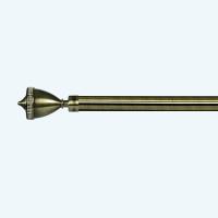 China Anti Brass Color Iron Curtain Poles With Crystal Adjustable Double Curtain Rods for sale