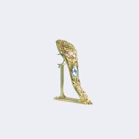 China Golden 28mm Sharp Cap Crystal Finial 3m Iron Curtain Pole With Aluminum Single Bracket for sale