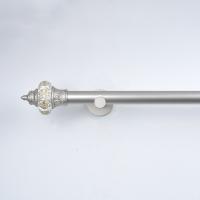 China Custom Curtain Pole Accessories 28mm Extendable Window Curtain Rod Set for sale