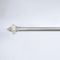 China Custom Curtain Pole Accessories 28mm Extendable Window Curtain Rod Set for sale