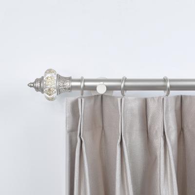 China Custom Curtain Pole Accessories 28mm Extendable Window Curtain Rod Set for sale